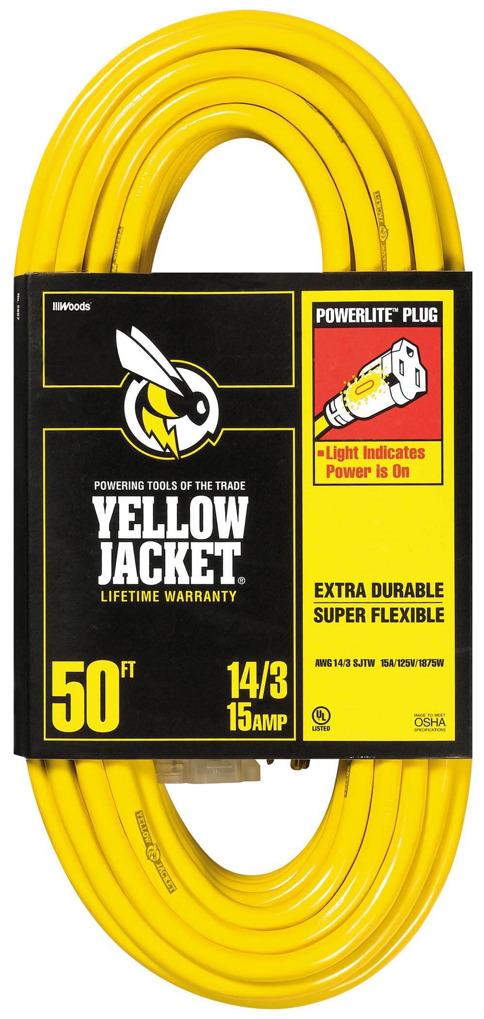 50FT Yellow Jacket Extension Cord 2887 HomElectrical