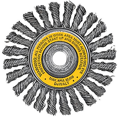 Dewalt 4"X5/8"-11 Carbon Steel Full Cable Twist Wire Wheel (Dewalt ...