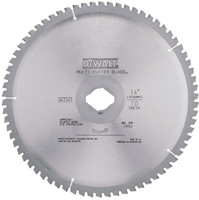 Dewalt 14" 66T Heavy Gauge Ferrous Metal Cutting Blade (Dewalt DWA7747 ...