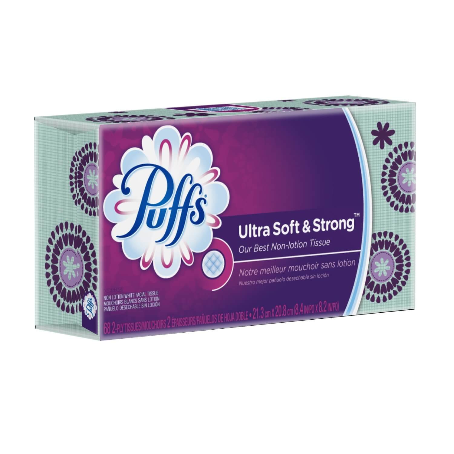 Puffs Ultra Soft & Strong 2-Ply Facial Tissue 68 Count ( 35130 ...