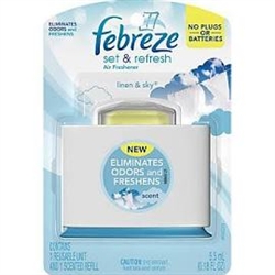 Febreze 5.5 oz Set and Refresh Air Freshener, Linen and Sky Scent ...