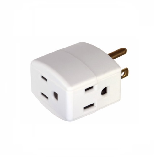 Eaton Wiring 15 Amp Cube Tap, Three Outlet, White (Eaton Wiring 1482W ...