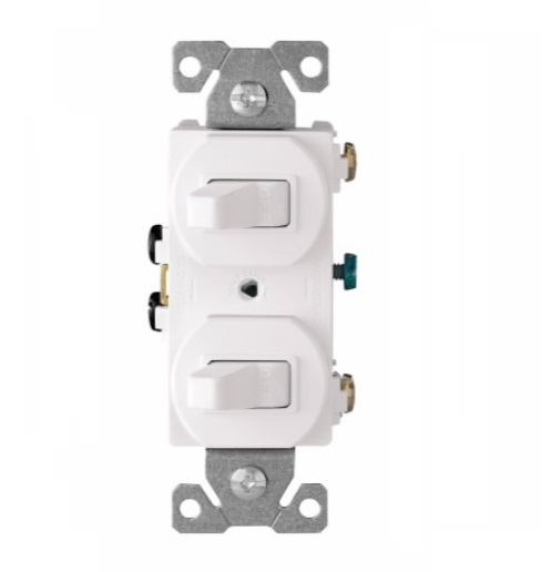 Eaton Wiring 15 Amp Toggle Switches, Combination, White (Eaton Wiring ...