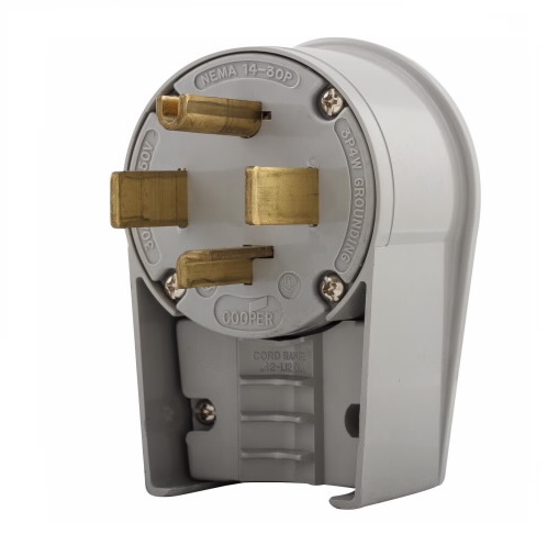 Eaton Wiring 30 Amp Electric Plug, Angled, NEMA 14-30P, Grey (Eaton ...