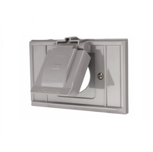Eaton 1-Gang Single Receptacle Cover, Non-Metallic, Grey (Eaton S1951GY ...