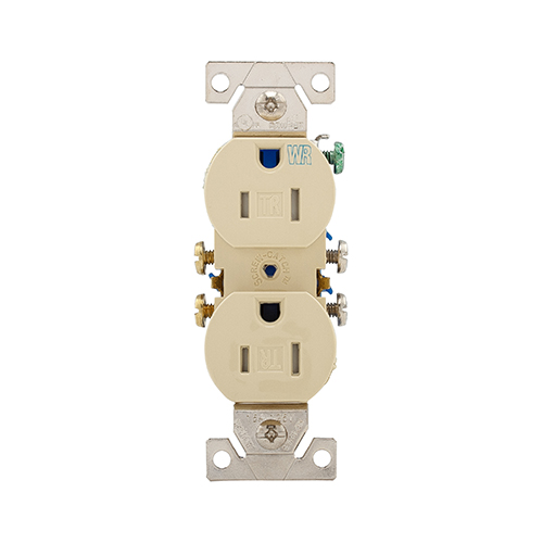 Eaton Wiring 15 Amp Tamper & Weather Resistant Duplex Receptacle, Ivory ...