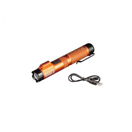 Klein Tools Rechargeable LED Focus Flashlight with Laser, Orange (Klein ...