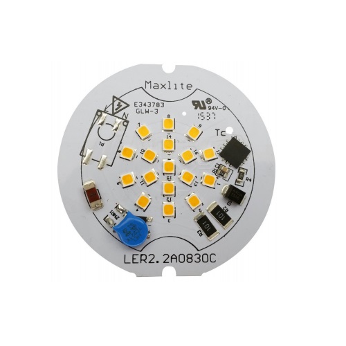 MaxLite 8W 2.2 Inch Diameter LED Round Light Engine, 3000K, 90 CRI, 670 ...