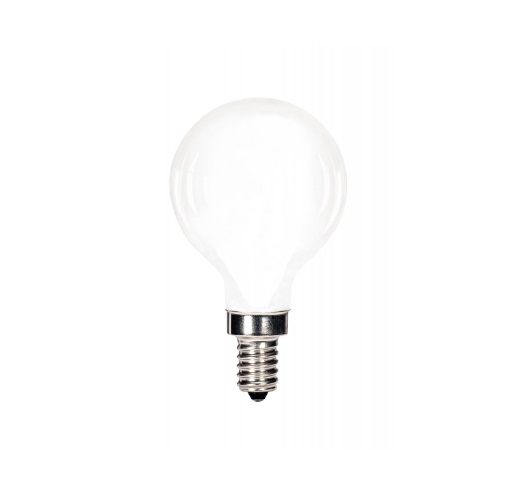 Satco 5.5W LED G16 Bulb, Dimmable, E12, 500 lm, 120V, 3000K, Frosted ...
