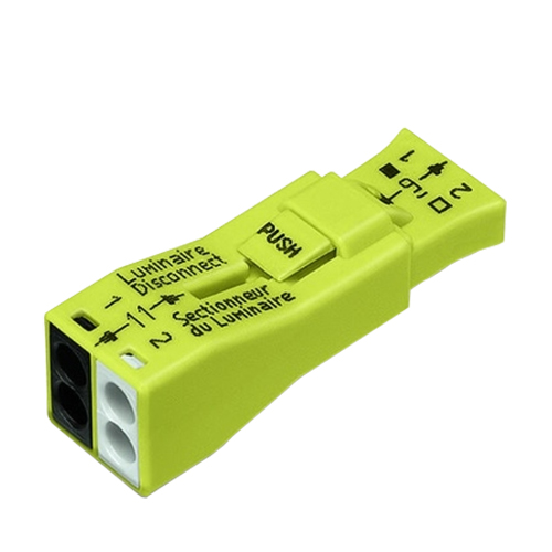 Wago Luminaire Quick Disconnect, 2-Port Lumi-Nut Pushwire Connector ...