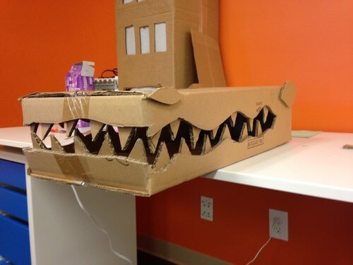 13 Days of Halloween: Cardboard Box Crocodile Mask | HomElectrical.com