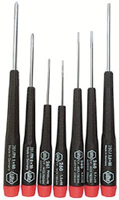 Wiha 7 Piece Combination Precision Screwdriver Set Wide Tips (Wiha ...