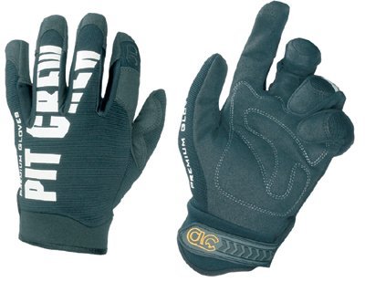 Custom LeatherCraft Large Synthetic Leather Pit Crew Gloves (Custom ...