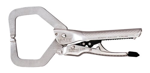 11'' Self Adjusting Locking Automatic Steel C-Clamp W/ Swivel Pads ...