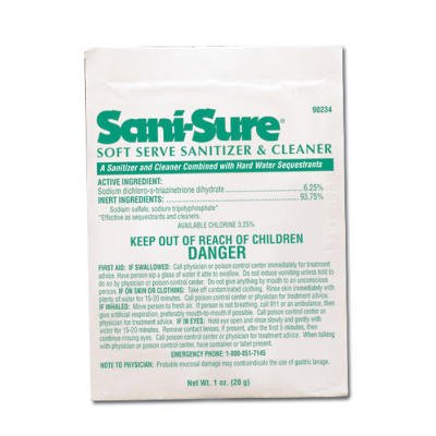 SC Johnson Powdered, Sani-Sure Soft Serve Sanitizer and Cleaner 1 oz ...