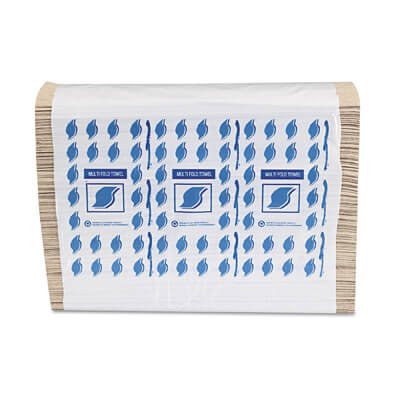 Natural, 1-Ply Multi-Fold Paper Towels-9.2 x 9.4 ( MULTIFOLD-KRAFT ...