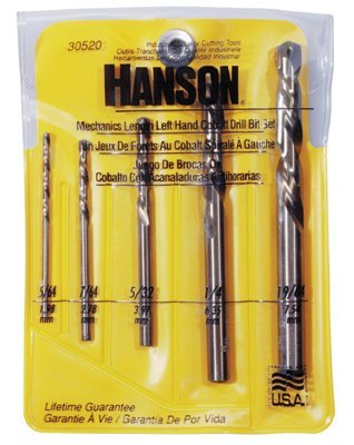 Irwin 5 Piece Left-Hand Mechanics Length Cobalt HSS Drill Bit Set ...