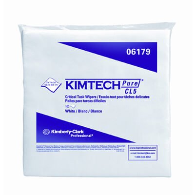 White, 100 Count Flat KIMTECH PURE W5 Dry Wipers-9 x 9 ( 6179 ...