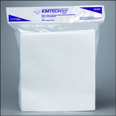 Kimberly-Clark 33330 White, 100 Count Flat KIMTECH PURE W4 Dry Wipers ...