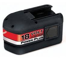 Milwaukee NiCad Power-Plus 18 Volt Rechargeable Dry Cell Batteries ...