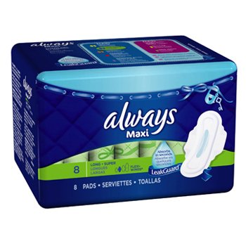 Procter & Gamble Always Super Absorbency Long w/Wings 8 Count (Procter ...