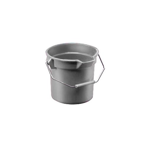 Rubbermaid Brute Gray Plastic Round 14 Gal Bucket w/ Pouring Spout ...