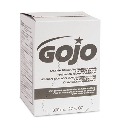 GOJO Bag-in-Box Ultra Mild Antimicrobial Lotion Soap 800 mL Refills ...