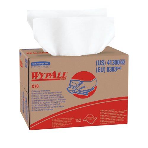 Kimberly-Clark 41300 WypAll X70 White Manufactured Rags in BRAG Box ...