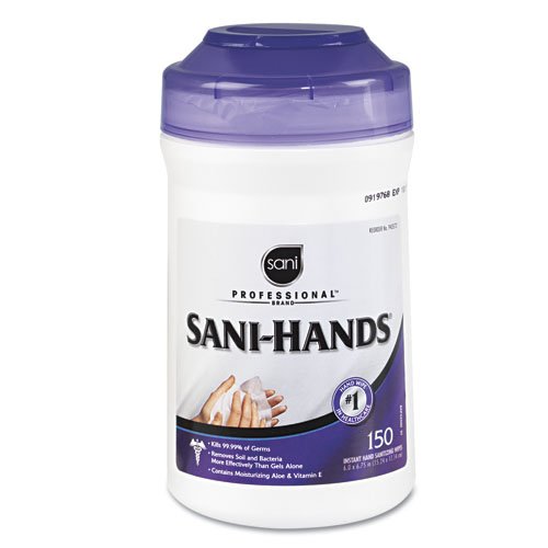 Sani Instant Sanitizing Hand Wipes, 150 ct (Sani P43572 ...