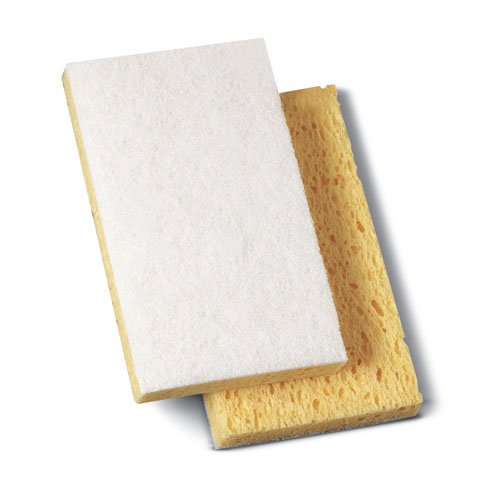 Boardwalk Yellow/White Light-Duty Scrubbing Sponge Pad (Boardwalk 163 ...