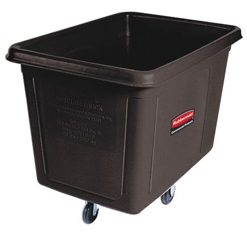 Rubbermaid Black 600 lb Cap Laundry & Waste Collection Cube Truck 20 cu. ft. (Rubbermaid 4619 ...
