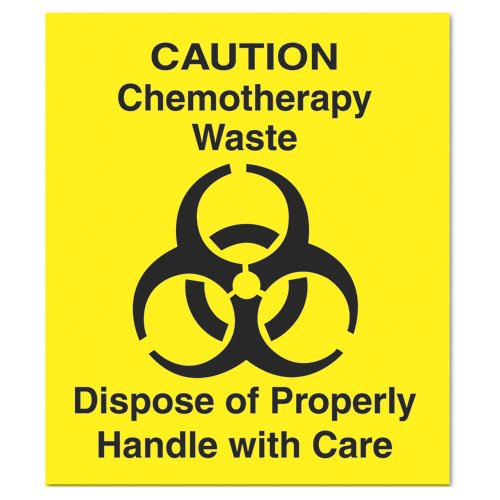 Rubbermaid Yellow Chemotherapy Waste Decal 6X6 (Rubbermaid CD-1 ...
