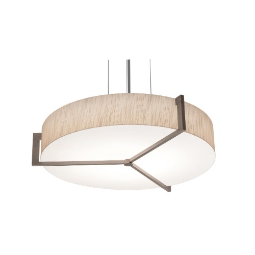 AFX 21-in 25W Apex Pendant, 3-Light, E26, 120V, Weathered Gray/Jute ...