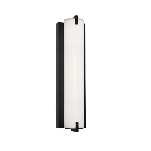 AFX 16-in 15W Axel Wall Sconce, 1200 lm, 120V-277V, CCT Select, Black ...