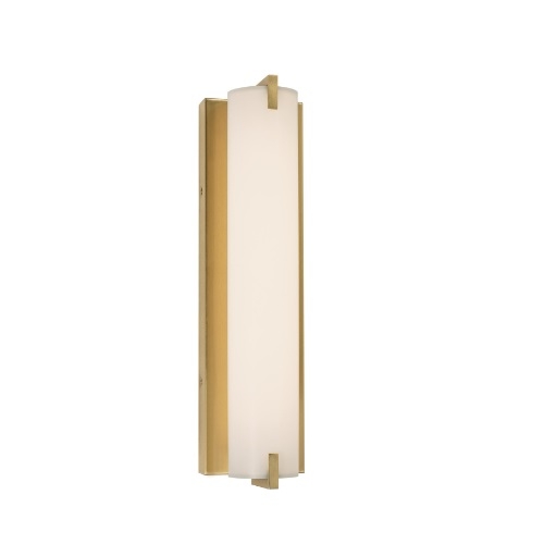 AFX 16-in 15W Axel Wall Sconce, 1200 lm, 120V-277V, CCT Select, Brass ...