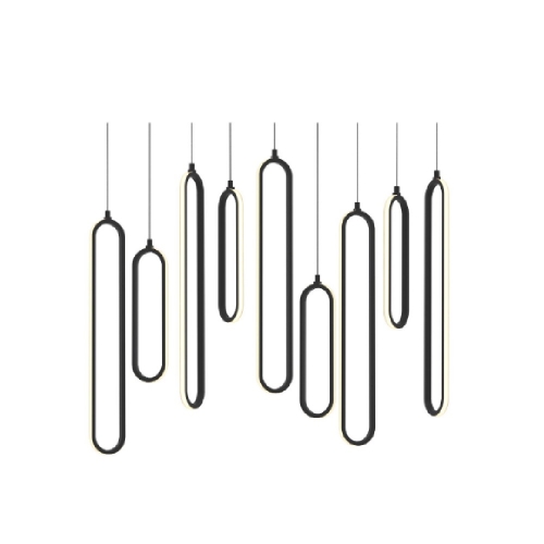 AFX 36-in 107W LED Sienna Linear Pendant Light, 120V, Select CCT, Black ...