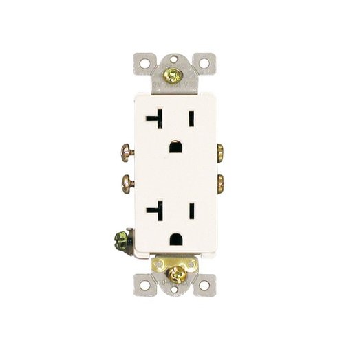 AH Lighting 20 Amp, Decora Duplex Receptacle Outlet, White (AH Lighting ...