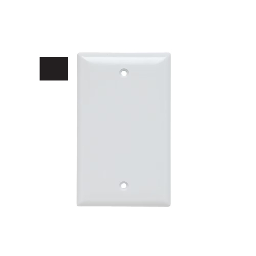 Aida 1-Gang Standard Wall Plate, Blank, Plastic, Black (Aida 051416 ...