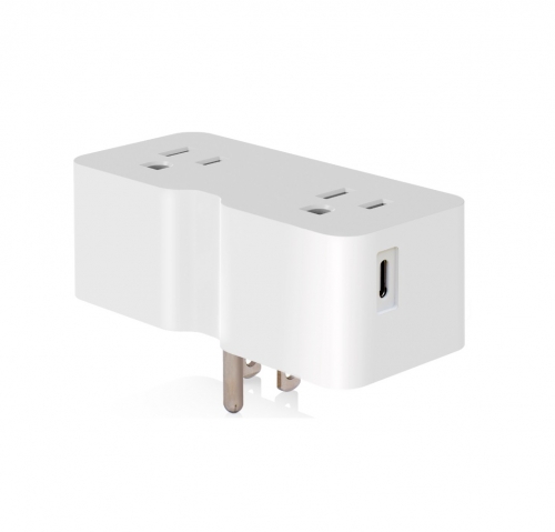 Aida 15A Double Outlet Travel Adapter w/ Type A & C USB, 125V (Aida ...