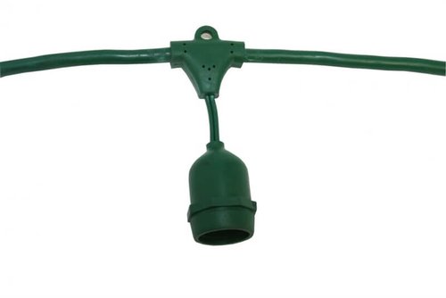 American Lighting 48' 25W LED Suspended E26 Cord and Plug Green String ...