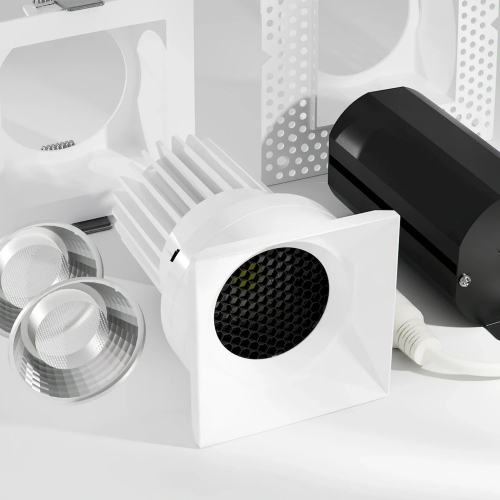 American Lighting 15W 3-in Rhyme Downlight, Deep Square Baffle w ...