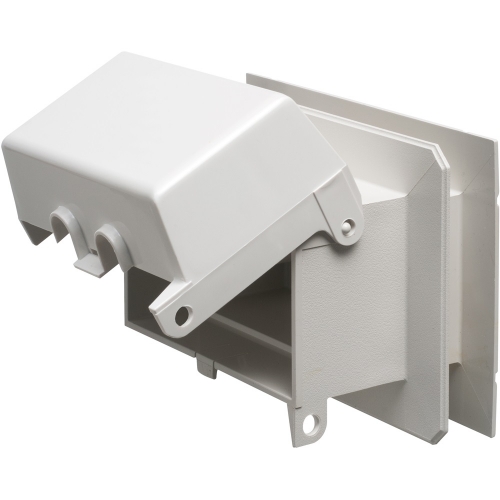 Arlington One Piece Outlet Box for Siding, Horizontal, White (Arlington ...