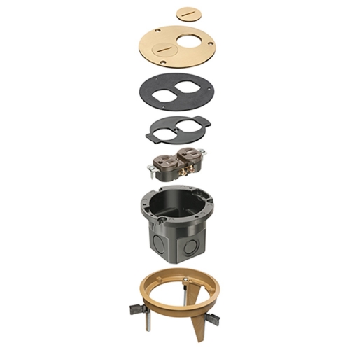 Arlington Drop In Floor Box Kit w/ Threaded Plugs & Receptacle ...
