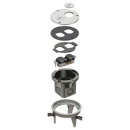 Arlington Drop In Floor Box Kit w/ Threaded Plugs & Receptacle ...