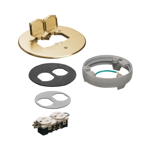 Arlington 6-in Cover w/ Level Ring, Flip Lid & Receptacle for Concrete ...