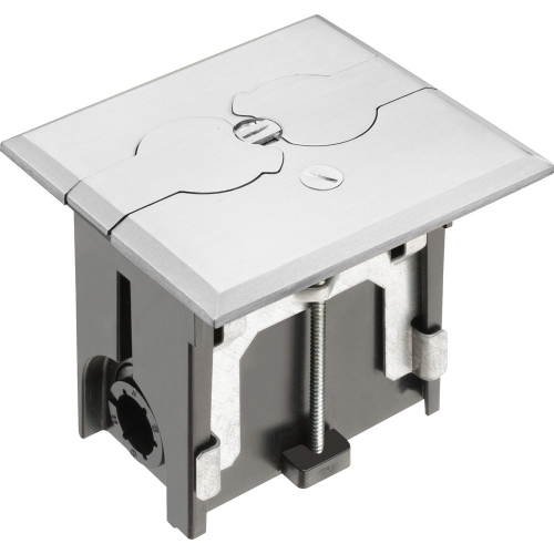 Arlington Adjustable Floor Box w/ Flip Lid & Receptacle, Rectangular ...