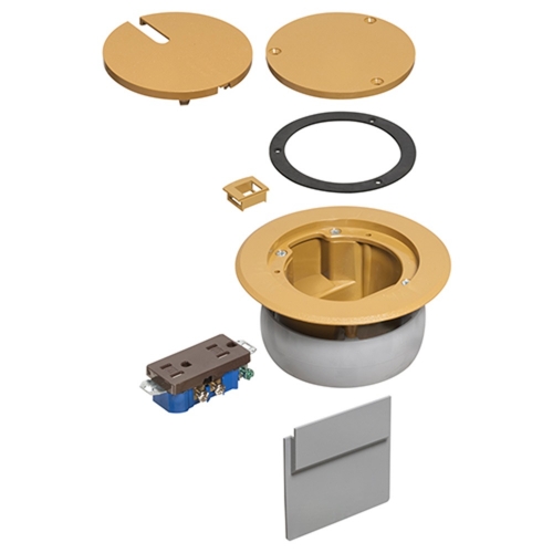 Arlington In Box Recessed Cover Kit w/ Divider & Receptacle, Caramel ...