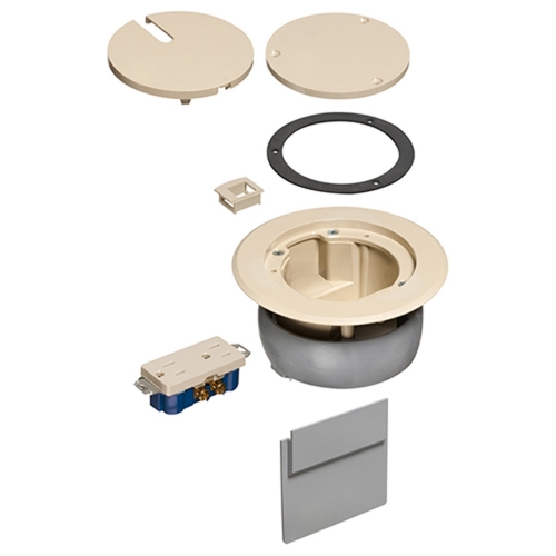 Arlington In Box Recessed Cover Kit w/ Divider & Receptacle, Light ...