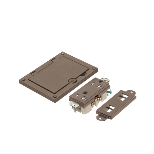 Arlington 1-Gang Cover Kit w/ Flip Lid & Receptacle for Gangable Box ...