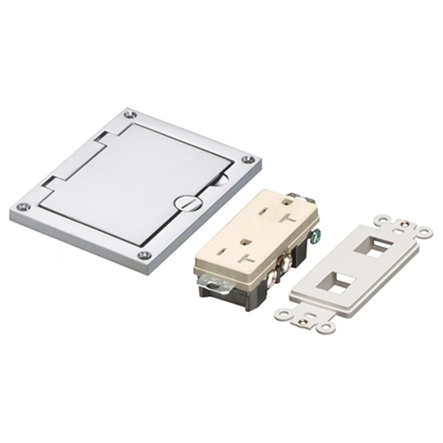 Arlington 1-Gang Cover Kit w/ Flip Lid & Receptacle for Gangable Box ...